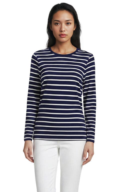 LANDS' END Supima Cotton Long Sleeve Crewneck T-Shirt
